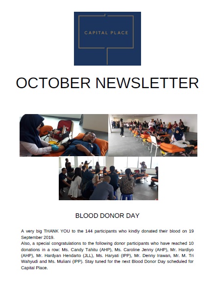 CONCIERGE NEWSLETTER 2019 : Capital Place